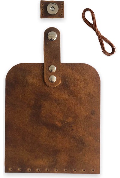 alfa tasarım atölyesi Deri Mıknatıslı Çanta Kapağı - Cep Telefonu Kapağı 14X12 cm Crazy Cat