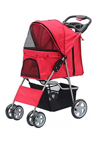 Pawise Köpek Arabası 68 x 46 x 100 cm Kırmızı