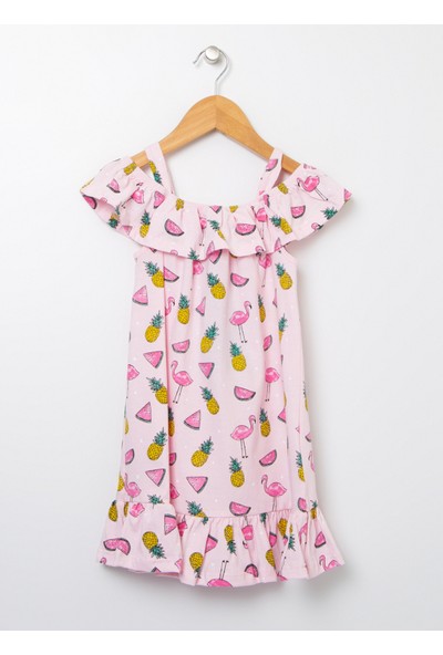 Limon SN-70 Straplez Geniş Fit DesenliAçık Pembe Kız Çocuk Elbise Limon SN-70 Straplez Geniş Fit DesenliAçık Pembe Kız Çocuk Elbise