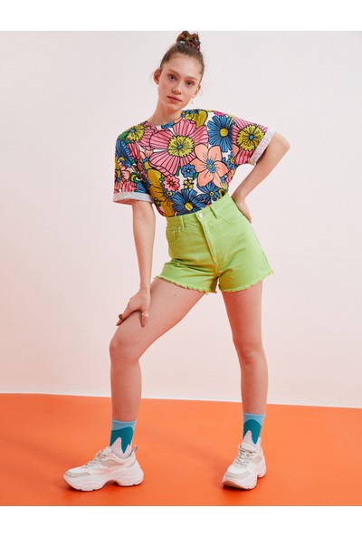 Koton Mini Kot Şort Cepli Destroylu