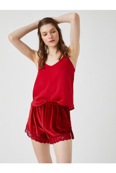 Koton Ince Askılı Saten Atlet