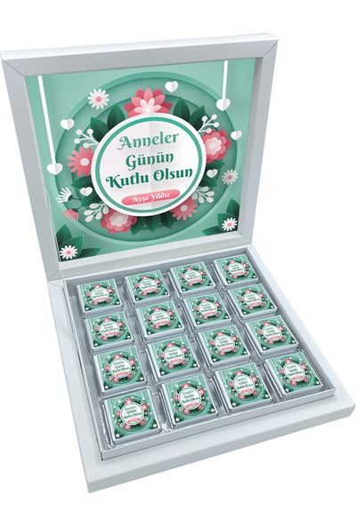 Anneler Günü Isim Baskılı Madlen Çikolata (48 Adet)