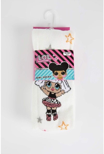 DeFacto Kız Çocuk L.O.L. Surprise Lisanslı Pamuklu Külotlu Çorap X3275A6NS DeFacto Kız Çocuk L.O.L. Surprise Lisanslı Pamuklu Külotlu Çorap X3275A6NS