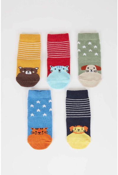 DeFacto Erkek Bebek Penye 5li Uzun ÇORAP X6276A2NS