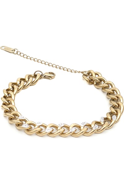Ess Jewelry Gourmet Zincir Kadın Çelik Bileklik Ess Jewelry Gourmet Zincir Kadın Çelik Bileklik