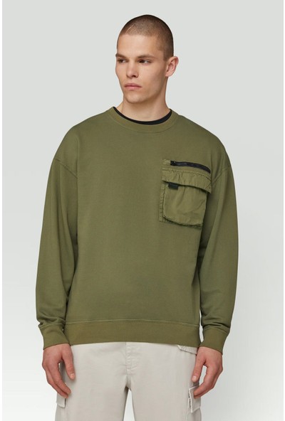 Dondup Yuvarlak Yaka Cep Detaylı Sweatshirt