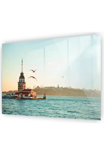 By Pamir Istanbul Kız Kulesi Ev Dekorasyonu Dekoratif Cam Tablo
