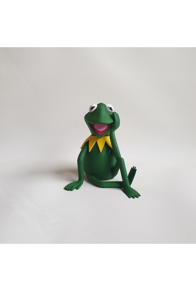 3D Sepetim Kermit Kurbağa Susam Sokağı 3D Baskı Figür 15 cm 3D Sepetim Kermit Kurbağa Susam Sokağı 3D Baskı Figür 15 cm