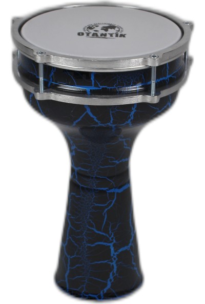 Mavi Çatlak Boyalı 4 Numara Darbuka