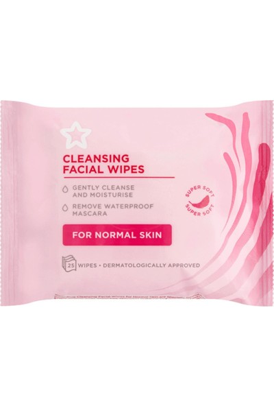 Superdrug Yüz Temizleme Mendili Normal Ciltler Için 25 Adet Superdrug Yüz Temizleme Mendili Normal Ciltler Için 25 Adet