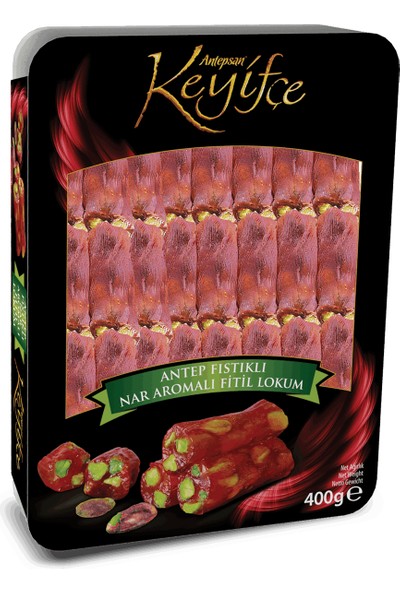 Keyifçe Antep Fıstıklı Narlı Fitil Lokum 350 gr Keyifçe Antep Fıstıklı Narlı Fitil Lokum 350 gr