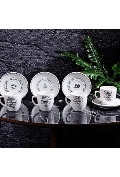 Üzüm Yaprağı 4'lü Türk Kahvesi Fincanı