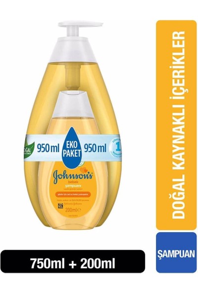 Johnsons Johnson's Baby Bebek Şampuanı 750 ml + 200 ml 950 ml
