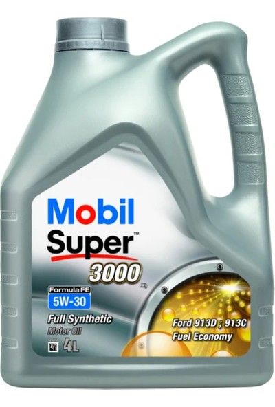 Mobil Super 3000 formula FE 5W-30 Motor Yağı 4 Litre ( Üretim Yılı: 2021 Mobil Super 3000 formula FE 5W-30 Motor Yağı 4 Litre ( Üretim Yılı: 2021