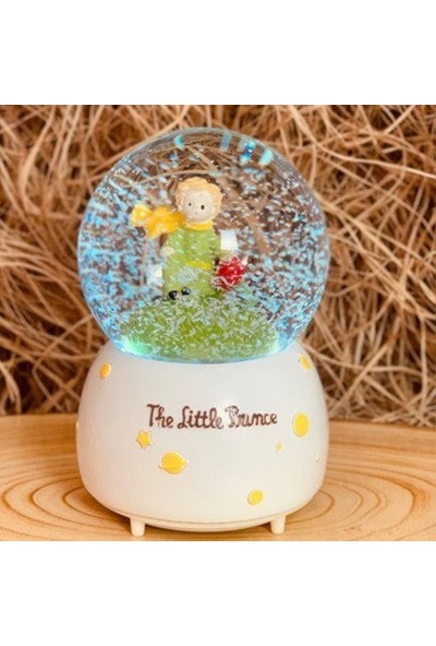 Keyfim Shop Küçük Prens Tasarımlı Büyük Boy Müzikli Işıklı Kar Küresi