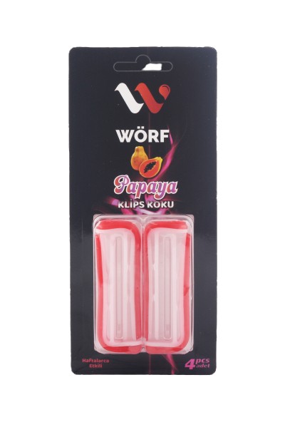 Wörf Oto Araç Kokusu Papaya Klips Oto Koku 4'lü Wörf Oto Araç Kokusu Papaya Klips Oto Koku 4'lü