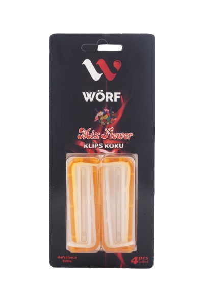 Wörf Oto Araç Kokusu Klips Oto Koku Mix Flower 4'lü Wörf Oto Araç Kokusu Klips Oto Koku Mix Flower 4'lü
