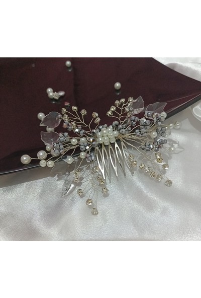 My'elle Tasarım Kristaltaş Detaylı Gelin Tacı