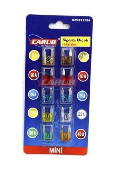 Kartal Marin Mini Bıçak Sigorta Seti 10'lu Kartal Marin Mini Bıçak Sigorta Seti 10'lu