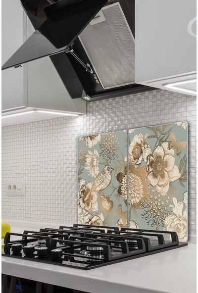 Saban 2' Li 30X52 cm Model 14 Desenli Cam Kesim Tablası ve Ocak Koruyucu Saban 2' Li 30X52 cm Model 14 Desenli Cam Kesim Tablası ve Ocak Koruyucu