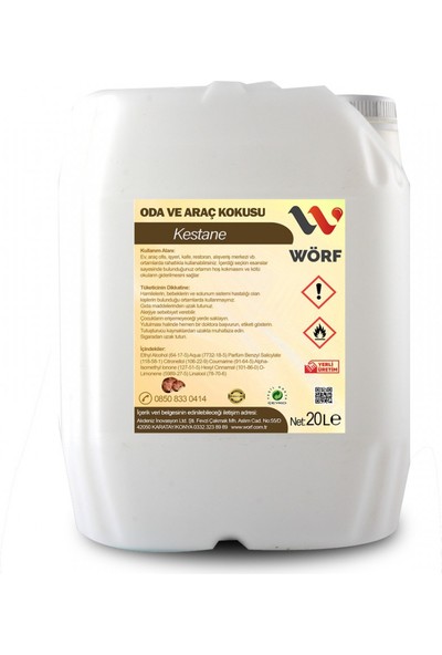Wörf Oda ve Araç Kokusu Kestane 20 Lt Wörf Oda ve Araç Kokusu Kestane 20 Lt