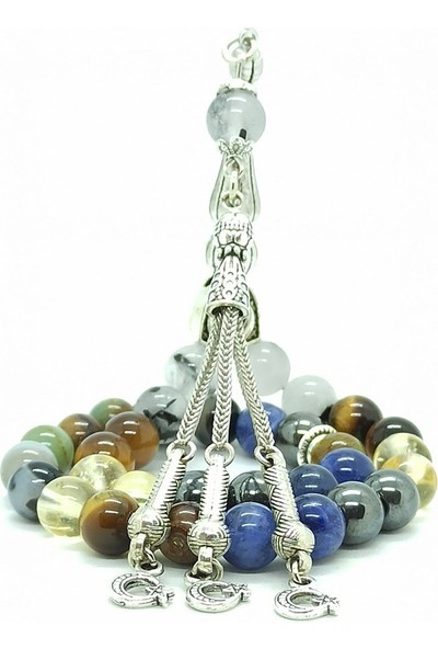 Kamus Sodalit Sitrin Karma Doğal Taş Tesbih Kamus Sodalit Sitrin Karma Doğal Taş Tesbih