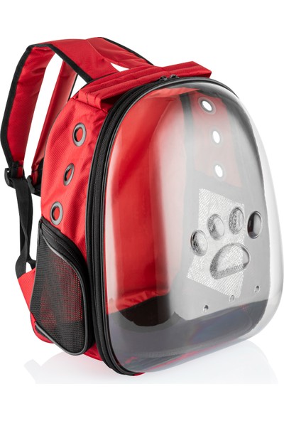 Pet Club Şeffaf Astronot Kedi Köpek Taşıma Çantası Kırmızı Pet Club Şeffaf Astronot Kedi Köpek Taşıma Çantası Kırmızı