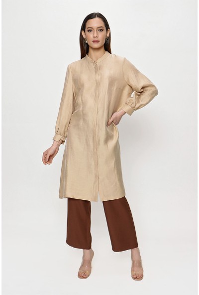 15708112 Hakim Yaka Keten Tunik