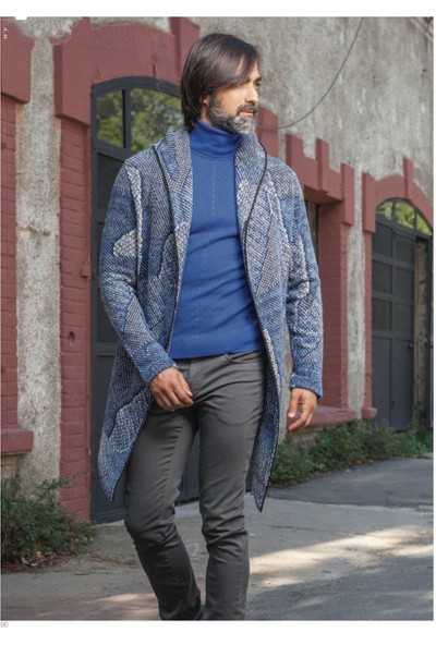 Asimetrik Kesim Casual Erkek Panço (Hırka)