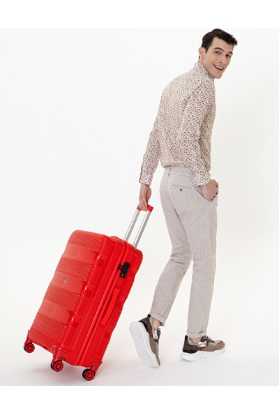 Pierre Cardin Kırmızı Büyük Boy Valiz 50257979-850