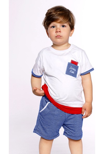 Zepkids Erkek Çocuk Nakışlı Şortlu Takım 2-5 Yaş