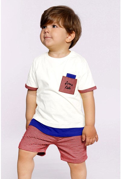 Zepkids Erkek Çocuk Nakışlı Şortlu Takım 2-5 Yaş