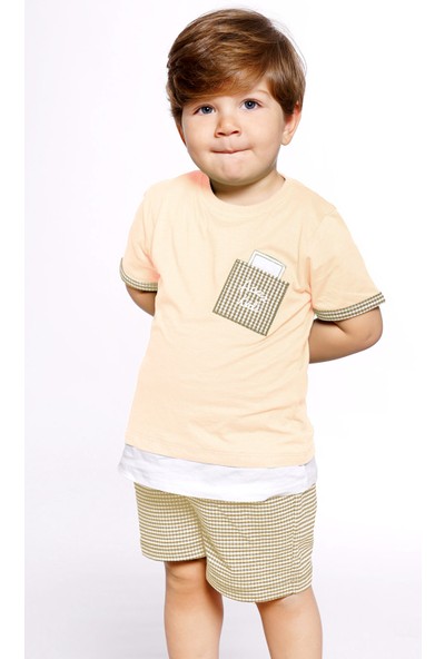 Zepkids Erkek Çocuk Nakışlı Şortlu Takım 2-5 Yaş