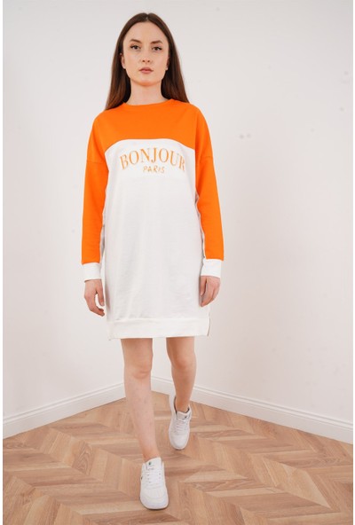 Hadise Bonjour Baskılı Tunik Oranj Hadise Bonjour Baskılı Tunik Oranj