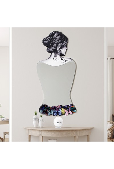 Nilisis Ayna Kelebek Kadın Ayna (Renkli ve Kuş Detaylı) Nilisis Ayna Kelebek Kadın Ayna (Renkli ve Kuş Detaylı)