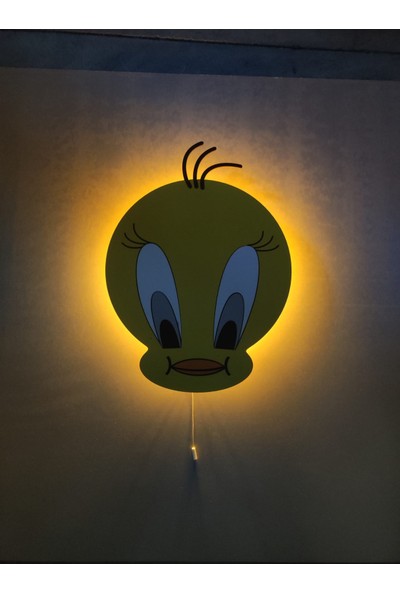 Dora Home Dekoratif Ahşap Tweety Gece Lambası Ledli Dora Home Dekoratif Ahşap Tweety Gece Lambası Ledli