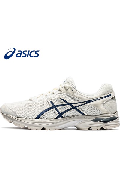 Asics Gel-Flux 4 Erkek ve Kadın Ayakkabıları 1011B614-102 Beyaz Mavi (Yurt Dışından)