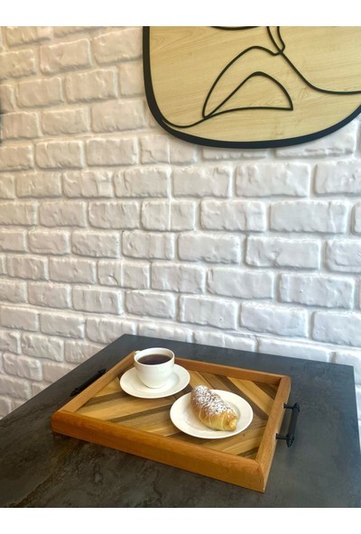 İlya Ahşap Servis Tepsi