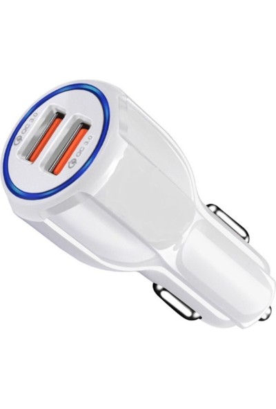 Trendup 3.0 Qualcomm Çift USB Çıkışlı 6 Amper Çakmaklık Şarj Başlığı