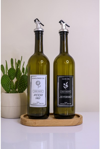 Sezy Amber 2'li 750 ml Yağdanlık Zeytinyağı ve Sıvıyağı Cam Şişe Sezy Amber 2'li 750 ml Yağdanlık Zeytinyağı ve Sıvıyağı Cam Şişe