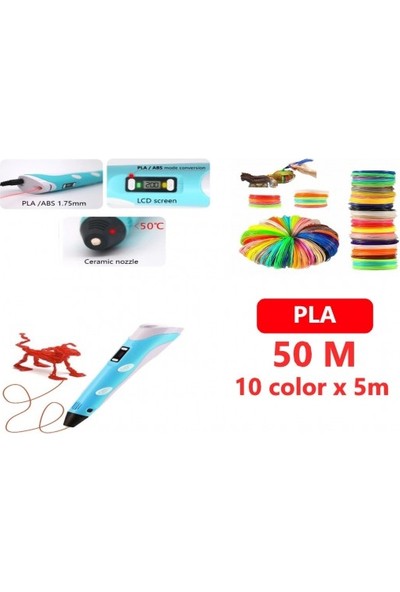 Robot Diyarı 3D Kalem Printer + 50 mt Pla Filament Robot Diyarı 3D Kalem Printer + 50 mt Pla Filament