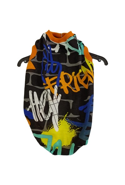 Gobo Grafiti Desenli Kedi Kıyafeti Elbisesi