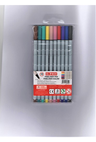 Globox Fınelıner Pen Kalem 10'lu Pvc Kutu Globox Fınelıner Pen Kalem 10'lu Pvc Kutu