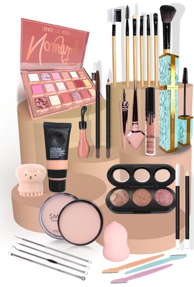 Mujgan Kıymetli Taşlar Serisi Altın Makyaj Seti Buğday Ten