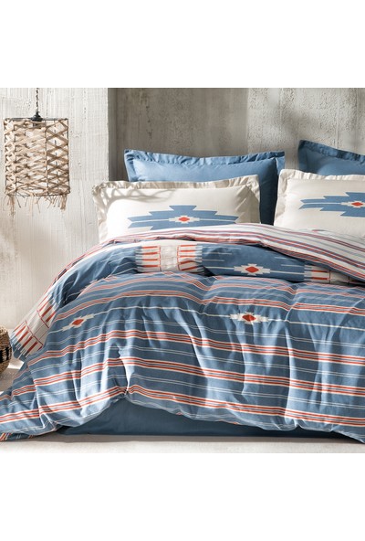 Yataş Bedding Nomi Ranfoce Tek Kişilik Nevresim Seti - Indigo Yataş Bedding Nomi Ranfoce Tek Kişilik Nevresim Seti - Indigo