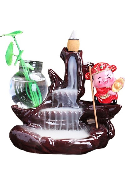 Douler Geri Akış Tütsü Seramik Ev Tütsü Küçük Keşiş Yaratıcı Sandal Ağacı Agarwood Tütsü (Yurt Dışından)