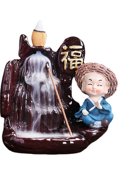 Douler Geri Akış Tütsü Seramik Ev Tütsü Küçük Keşiş Yaratıcı Sandal Ağacı Agarwood Tütsü (Yurt Dışından)