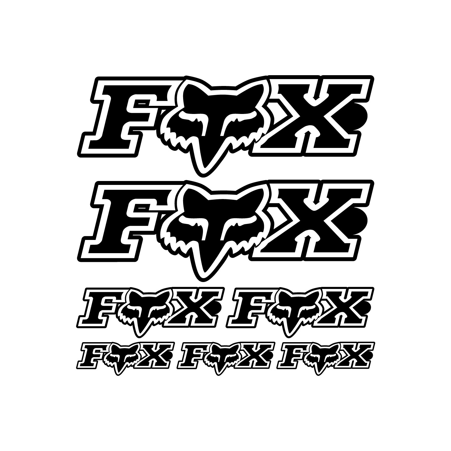 Sticker Master Fox Sponsor Set Sticker 2 Oto Motor Pc Etiket Fiyatı