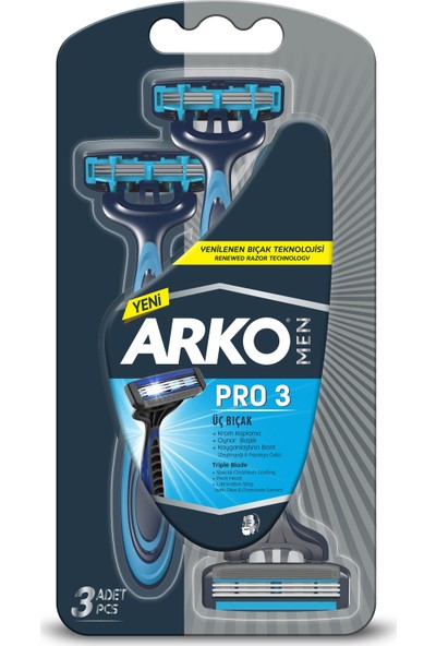 Arko Tıraş Bıçağı T3 Blister 3'lü
