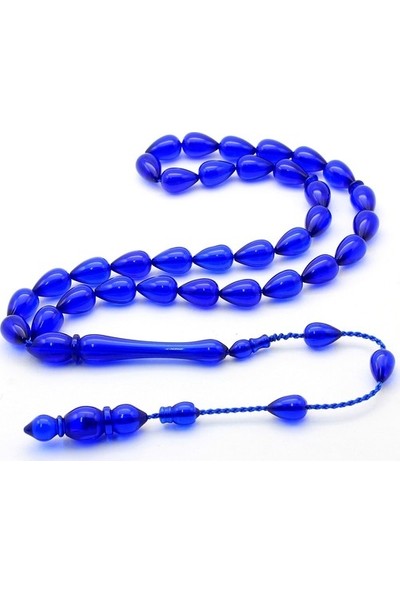 Rd Ekoavm Damla Kesim Polonya Kehribar Tesbih - Mavi Rd Ekoavm Damla Kesim Polonya Kehribar Tesbih - Mavi